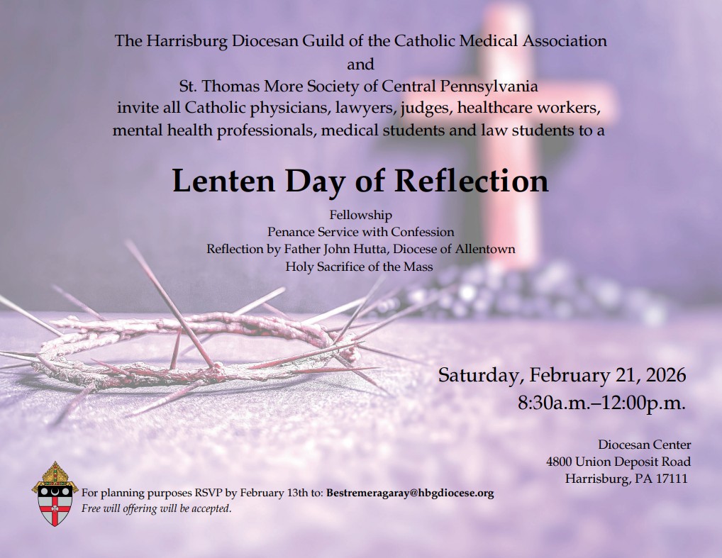 Lenten Day of Reflection - Saint Thomas More Society of Central PA